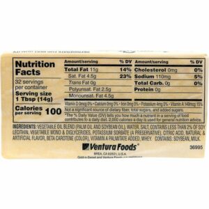 Gold N Sweet Margarine Solid, 30 X 1lb - Costco Food Database