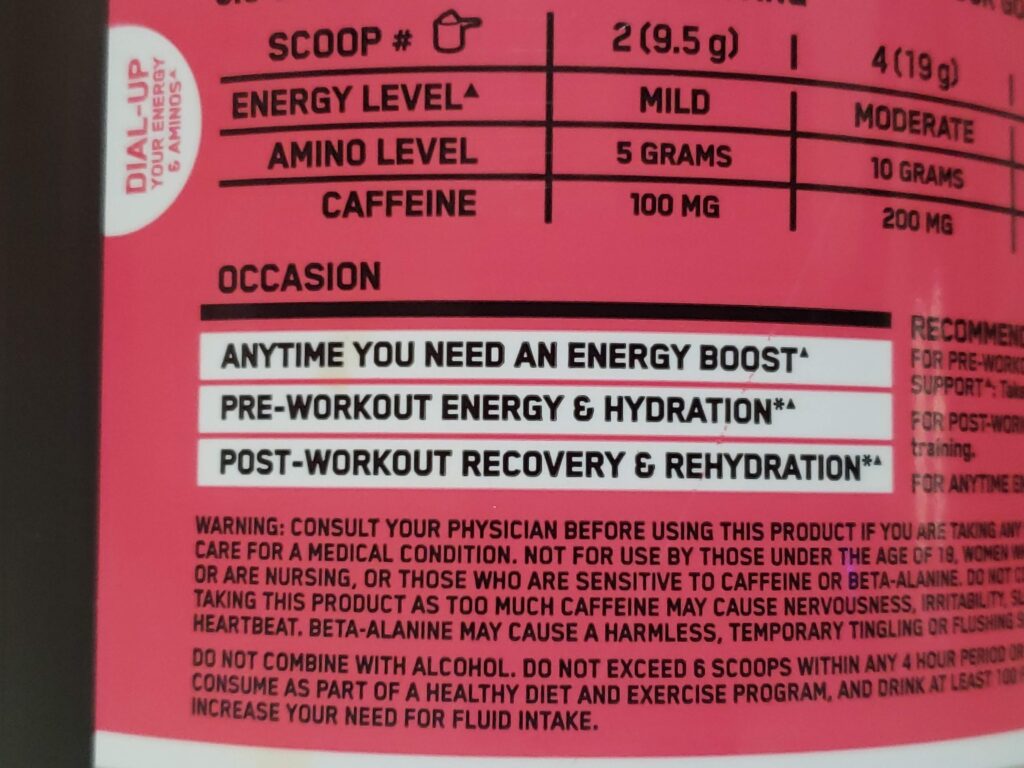 Costco Amino Energy + Hydration (Huge Energy Boost)
