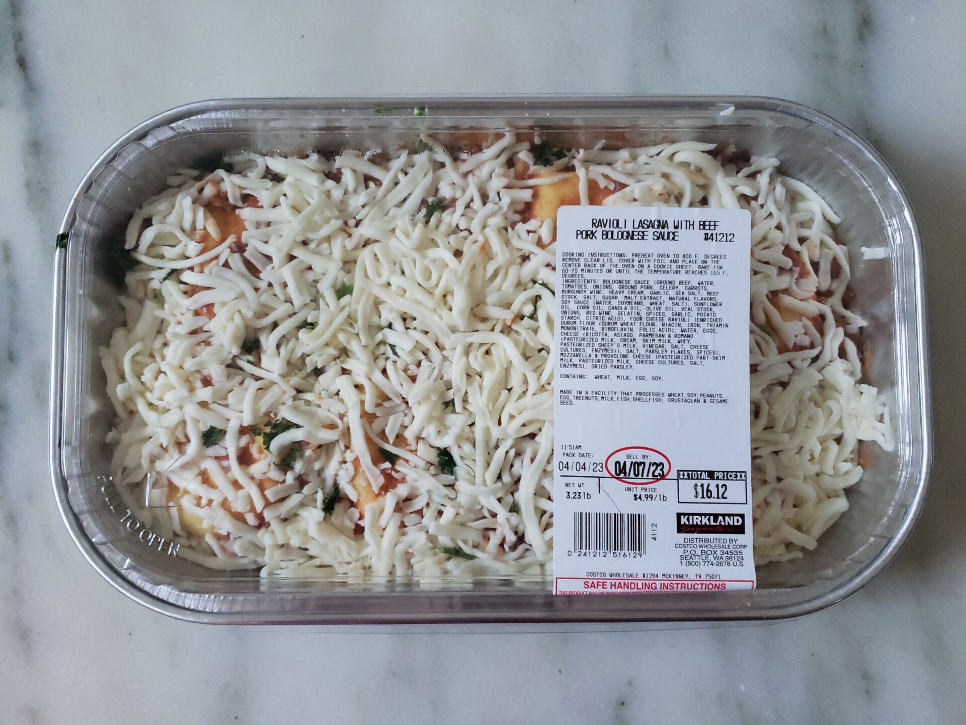 Costco Ravioli Lasagna - How To Cook + Calories